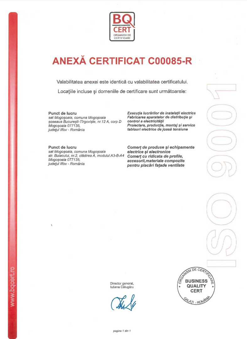 Certificari | Chorus Research